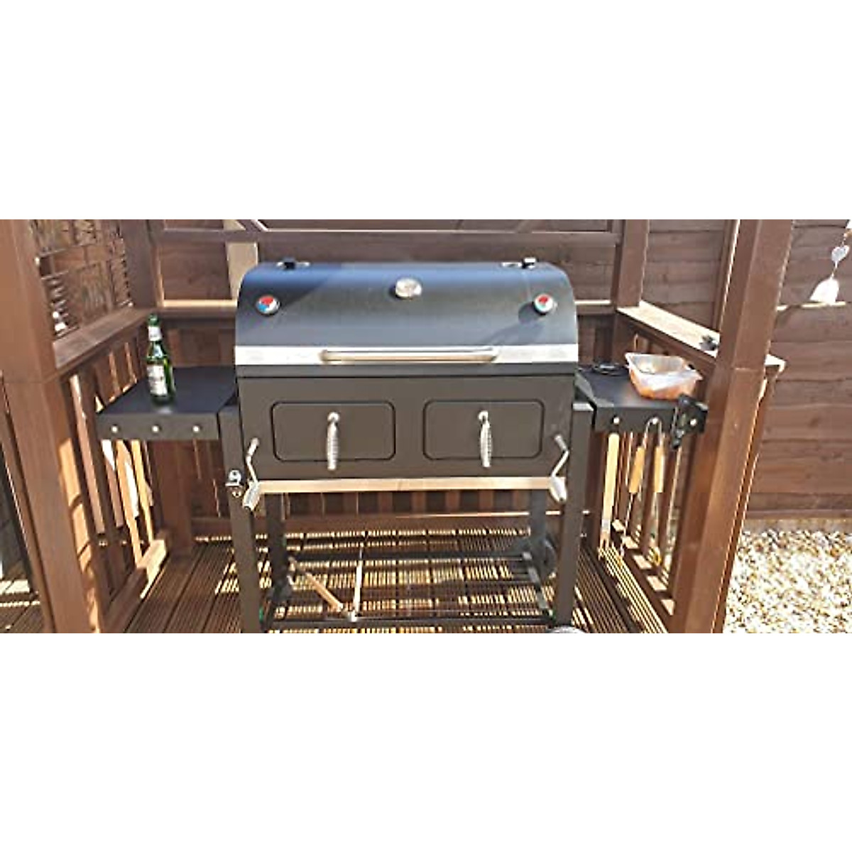 YOTOM BBQ Grill Thermometer Gauge, 2 Pack Charcoal Grill Smoker Temperature Gauge Pit BBQ Grill Thermometer