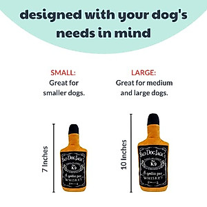 Huxley & Kent H&K for Dogs Power Plush | Bad Dog Jack's Whiskey (Small) | Funny Dog Toy | Dog Toy with Squeaker | Dog Gift | Fun, Durable, and Safe | Squeaky Dog Toy