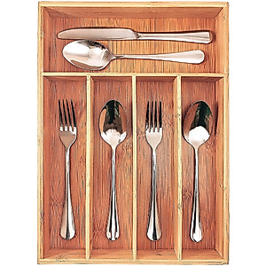 2Pack, one medium 12x17in silverware tray for drawer, one small 9.8x13.8in cutlery drawer organizer