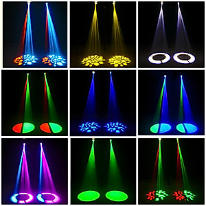 U`King 50W LED Moving Head Light with Remote 8 GOBO 8 Pattern Spotlight by DMX Controlled 11 Channel for Disco Club Party Stage Lighting Shows