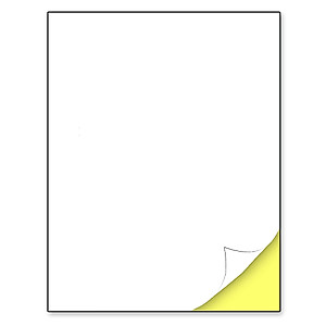 30 Sheets, Printable White Sticker Paper, Laser/Inkjet Printing - Matte, Letter Size (8.5" x 11")