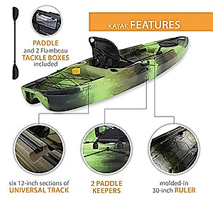 Lifetime Pro Angler 118 Fishing Kayak, Gator Camo