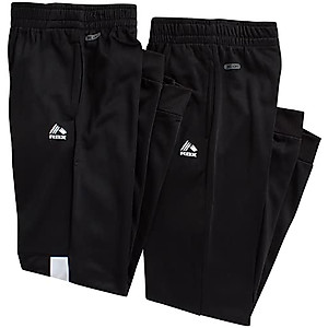 RBX Boys' Sweatpants - 2 Pack Tricot Active Performance Fleece Basic Jogger Pants - Breathable Athletic Pants for Boys (4-20), Size 5-6, White/Black