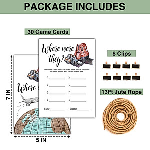 Bridal Shower Games - Where Were They Wedding Shower Party Card Game - Couples Photo Game - Hand Drawn Minimalist Themed Bachelorette/Engagement Party Supplies Activities Decorations (A03)