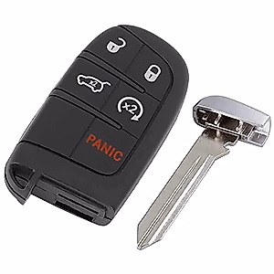 CAUORMOTE Keyless Entry Remote Control Car Key Fob for Dodge Dart Charger Challenger Chrysler 300, 5 Buttons Key Fob Replacement FCC ID M3N-40821302, Pack of 2