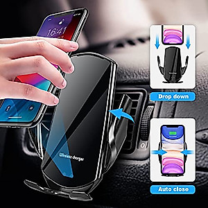 Wireless Car Charger, 10W Wireless Car Charger Mount,Phone Holder Car Wireless Charger for iPhone 13/13 Pro /12/12 Pro/ 11/11 Pro/Xr/Xs/X/8, Samsung S