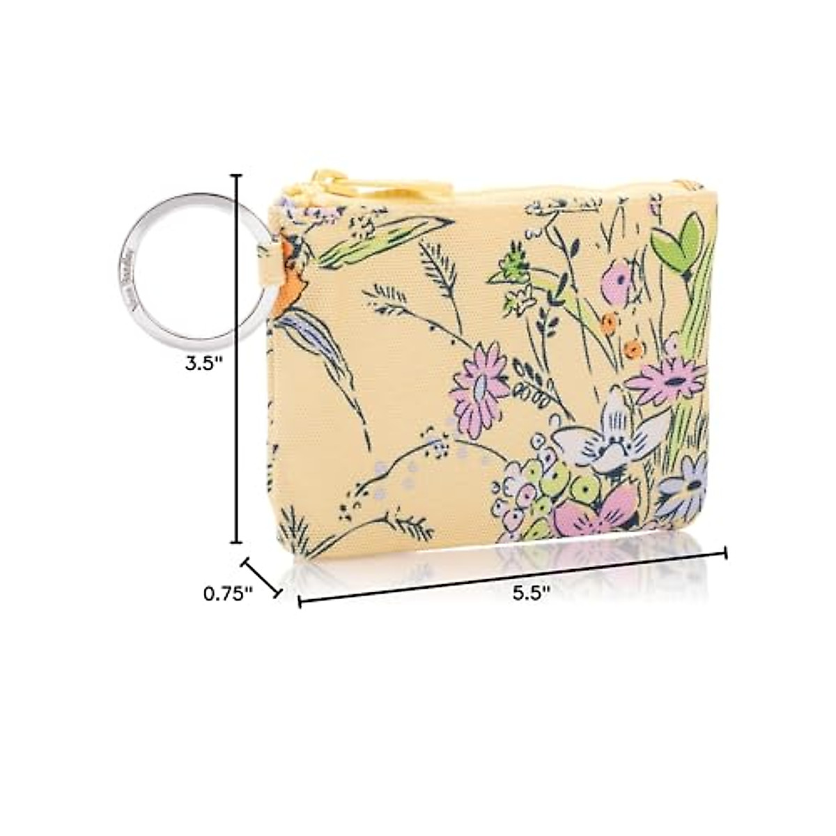 Vera Bradley Women's Recycled Lighten Up Reactive Zip ID Case Wallet, Sunlit Garden, One Size