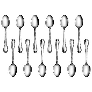 New Star Foodservice 58147 Slimline Pattern, 18/0 Stainless Steel, Teaspoon, 6-Inch, Set of 12