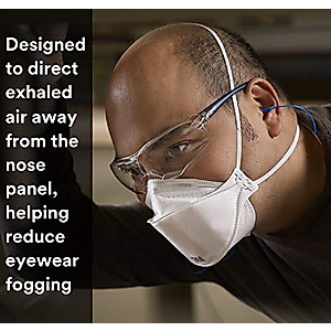 3M Aura Particulate Respirator 9210+, N95, Disposable, Smoke, Grinding, Sanding, Sawing, Sweeping, Dust, Stapled Flat Fold, 20/Pack