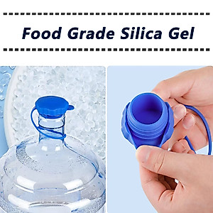 5 Gallon Water Jug Cap, 3 & 5 Gallon Water Bottle Caps Pack of 4, Silicone Reusable 5 Gal Water Jug Cap, Non Spill Water Bottle Caps-Pack of 4