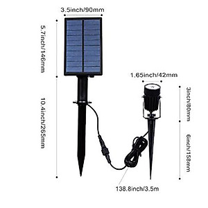 ZHUANYIYI Outdoor Solar Ground-Insertion Spotlights, Courtyard Lawn Landscape Lighting, Home Garden Pavement Decorative Lights