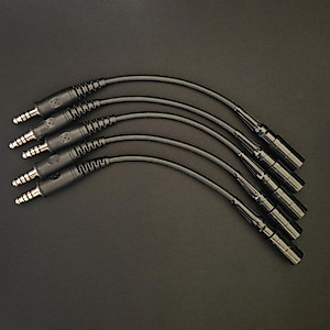 HENGYONGTA 6 Pin Female for Bose A20 Aviation Headset Converts to Helicopter U174 Male Headset Adapter Cable (3.9 INCH / 10CM)