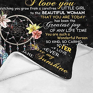 CUXWEOT Custom Blanket with Name Text Personalized to My Daughter Soft Fleece Throw Blanket for Gifts (50 X 60 inches)