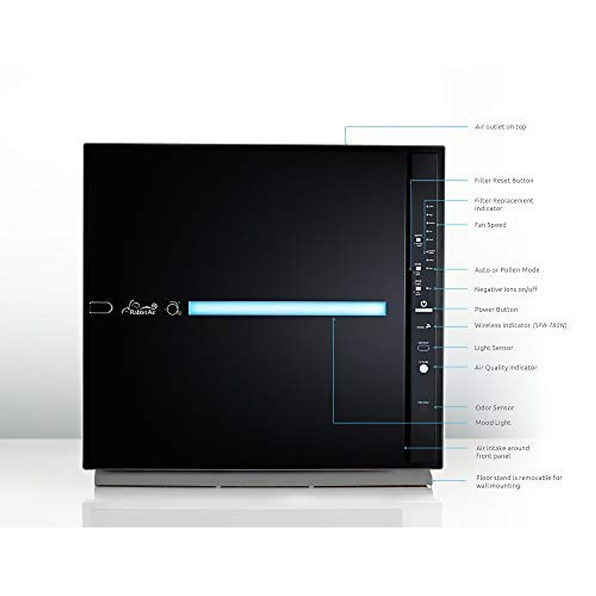 Rabbit Air MinusA2 Ultra Quiet HEPA Air Purifier w/WiFi (SPA-780N, Black, Germ Defense)