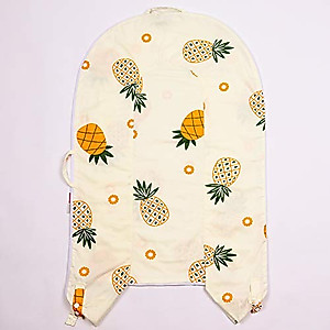Newborn Lounger Cover for DockATot Deluxe | 100% Cotton Baby Lounger Extra Cover | Hypoallergenic Replacement Cover for DockATot Docks | (Cover only) |for DockATot Deluxe Baby Nest (Pineapples)