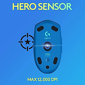 Logitech G305 Lightspeed Wireless Gaming Mouse - Blue (Renewed)