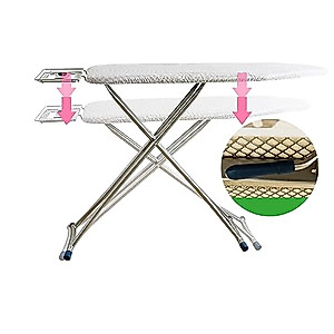 Metal Upright Ironing Board 5 Levels of Adjustable Height Iron Board with Non-Slip Feet Heat Resistant for Clothes Ironing