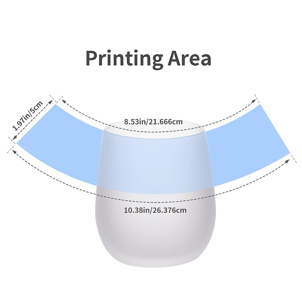 Craft Express 10 OZ Sublimation Glass Wine Tumblers Cups Frosted-Stemless Wine Glasses-Perfect for Sublimation Oven Crafting-Set of 4