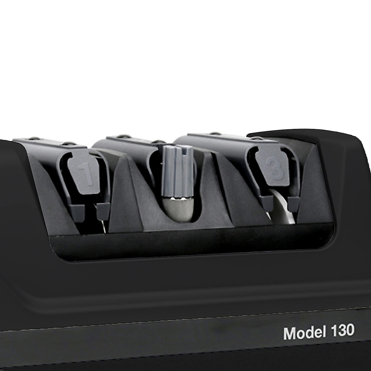 Chef’sChoice 130 Professional Electric Knife Sharpening Station for Straight and Serrated Knives and Uses Diamond Abrasives Made in USA, 3-Stage, Black