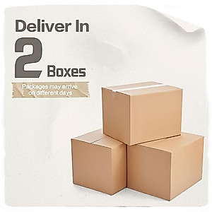 XIZZI Patio Furniture Sets with High Back Sofa,5 Pieces Outdoor Furniture Conversation Set,All Weather Wicker Outside Couch with Chairs and Ottomans,Brown Wicker Orange Red