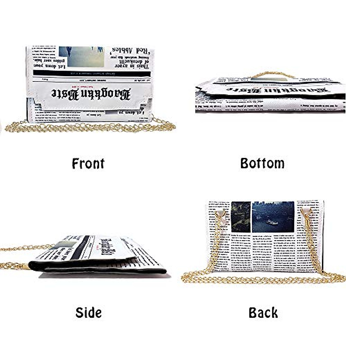 KIAR White purse Flat Evening Bag Small Clutch Envelope CrossBody Bag for girls women, White1