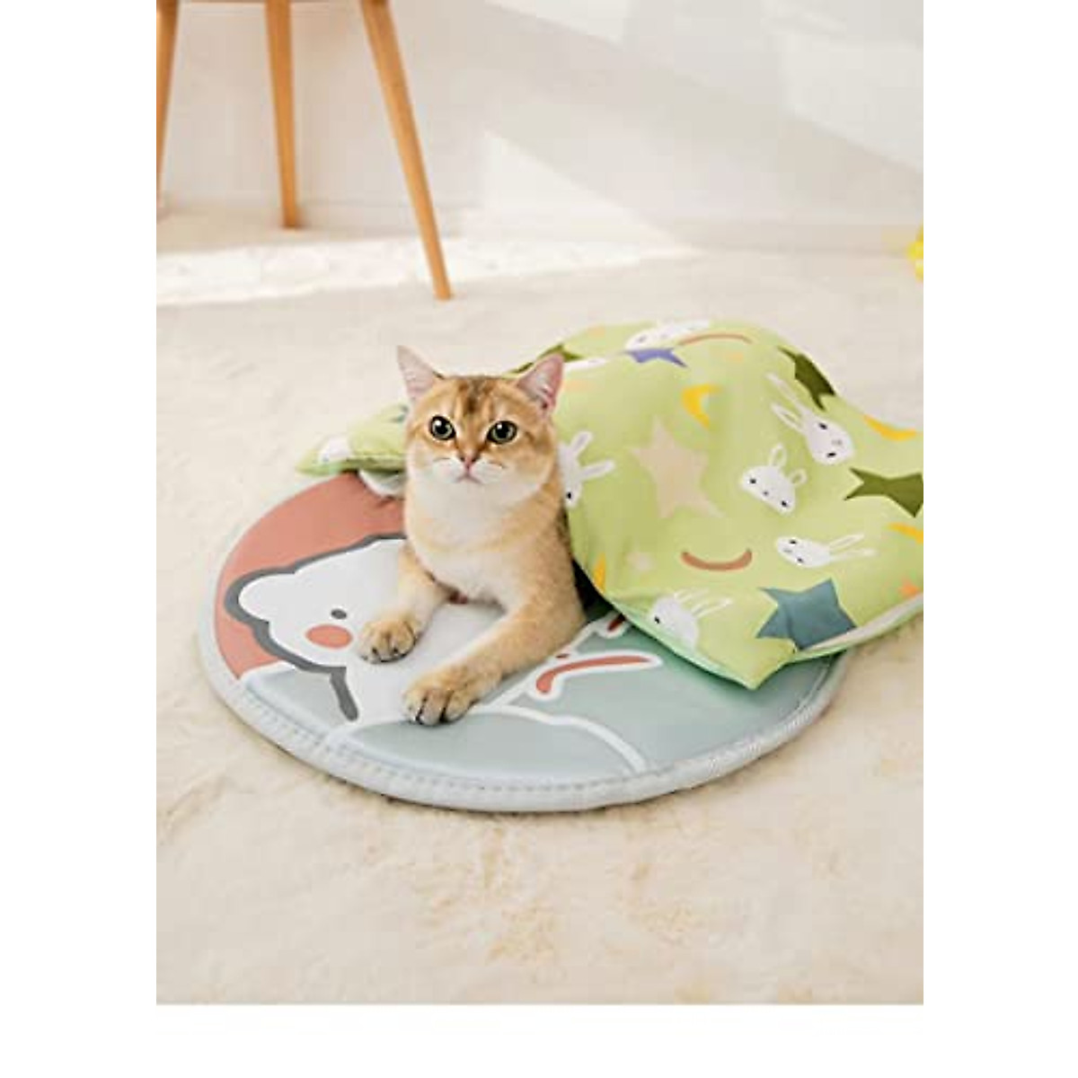 self Heating cat Bed cat Heating pad Heated cat Bed pet Heating Pads for Cats Heated cat Bed Indoor pet Blanket Heating cat mat Waterproof Scratch Shock Proof Electric Proof Constant Temperature (S)