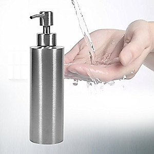 Stainless Steel Soap Dispenser Liquid Soap Box, 350ml Soap Dispenser Kitchen Sink Faucet Bathroom Shampoo Box Soap Container