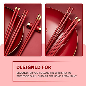 Homoyoyo Reusable Chopsticks 10 Pairs Chopsticks Hot Pot Fiberglass Household Chinese Gift