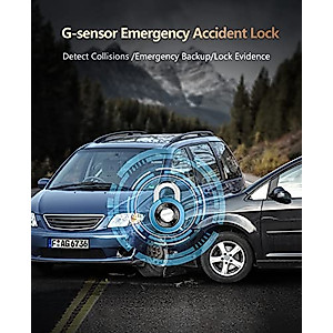 Dash Cam Front 4K and Rear 1080P Ussunny Dual Dash Camera for Cars with 3-inch Touchscreen, WDR, Night Vision, GPS, 170°Wide Angle Dashboard Camera Recorder, Support 256GB Max