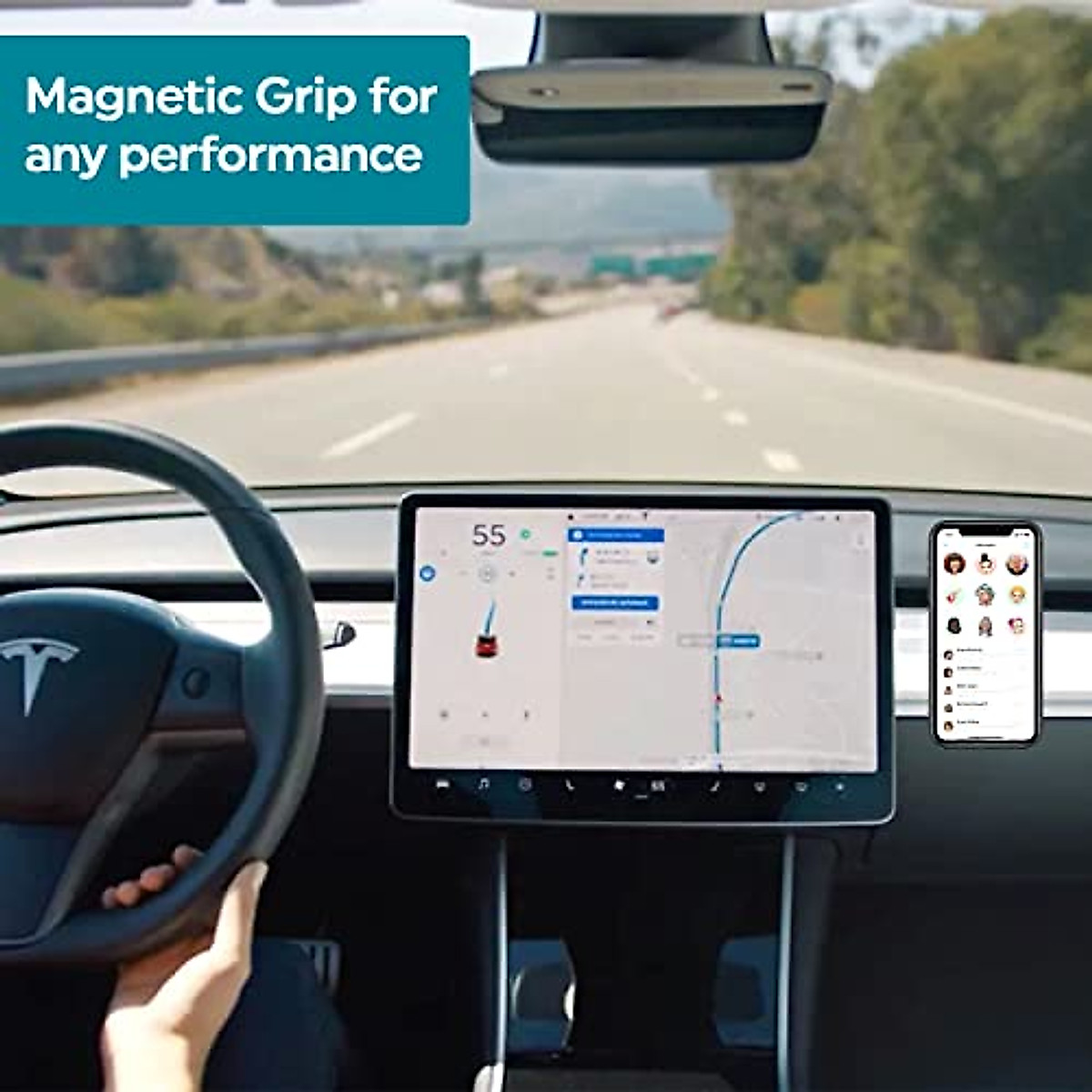 iPhone MacBook Holder, Foldable Cell Phone Holder for Laptop, Adjustable Phone for Laptop, Slim & Portable Lightweight Laptop Extension Phone Holder, Edge Mount for MacBook