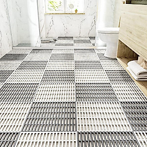 2pcs Carpet Waterproof Bath Mat Hydrophobic Floor Tile Mat PVC