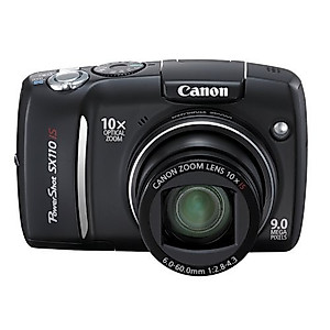 Canon Powershot SX110IS 9MP Digital Camera with 10x Optical Image Stabilized Zoom (Black)