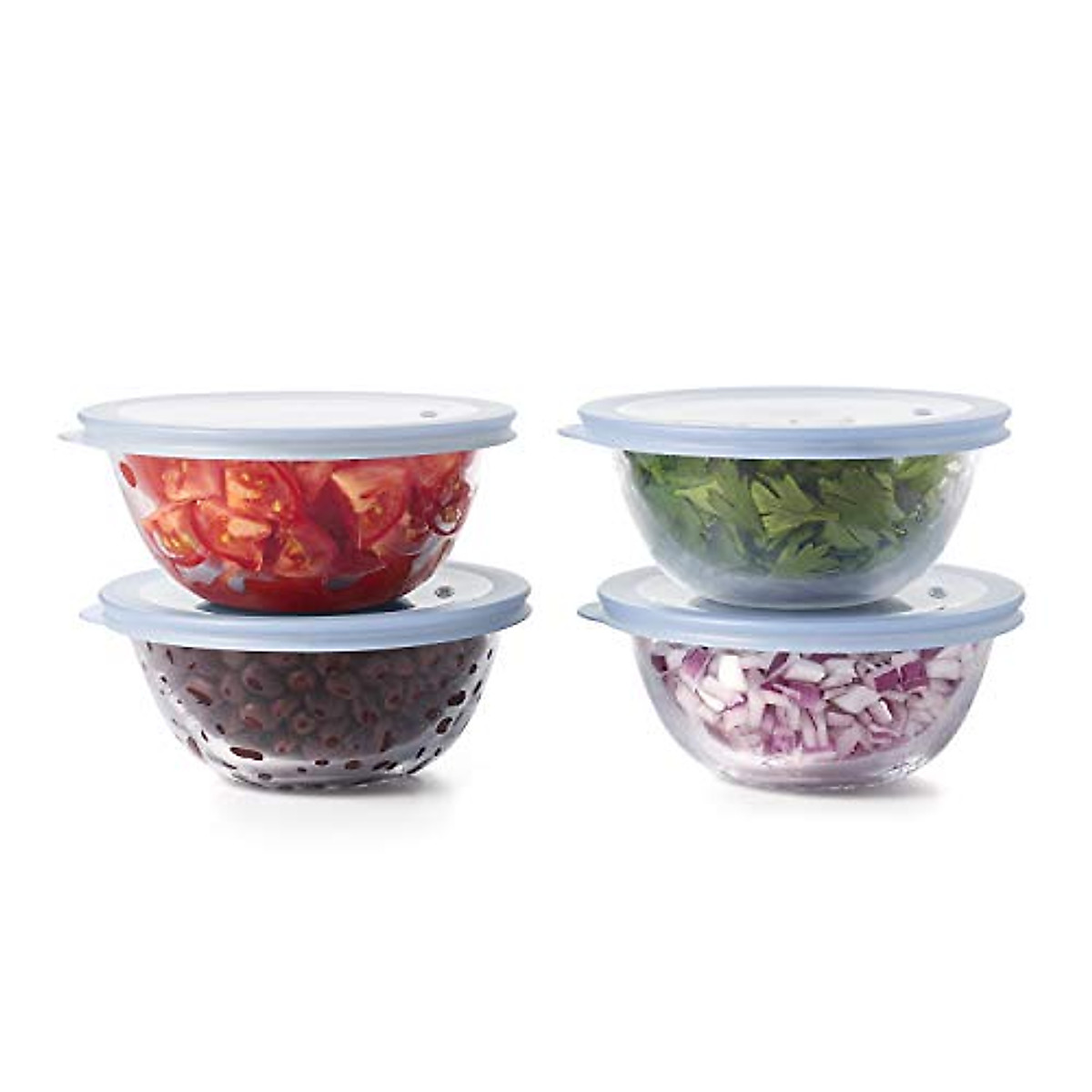 OXO Good Grips 8-Piece Glass Prep Bowl Set, 295 milliliters