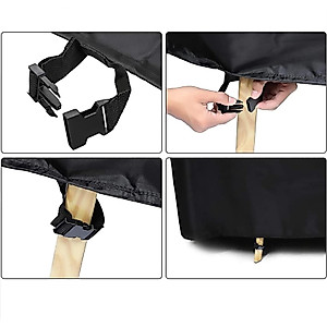 Patio Table and Chair Covers 136x110x33in/345x280x85cm/LxWxH Patio Covers for Outdoor Furniture Waterproof Outdoor Furniture Cover Heavy Duty Patio Furniture Covers Outdoor Sectional Sofa Set Cover