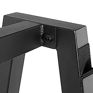 Philosophy Gym 10-Bar Fixed Barbell Weight Rack - Heavy-Duty Storage Holder for Straight & EZ Curl Pre-Weighted Bars