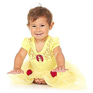 Disney Infant Baby Girl Princesses Belle Cinderella Tutu Dress, Yellow, 24 Months
