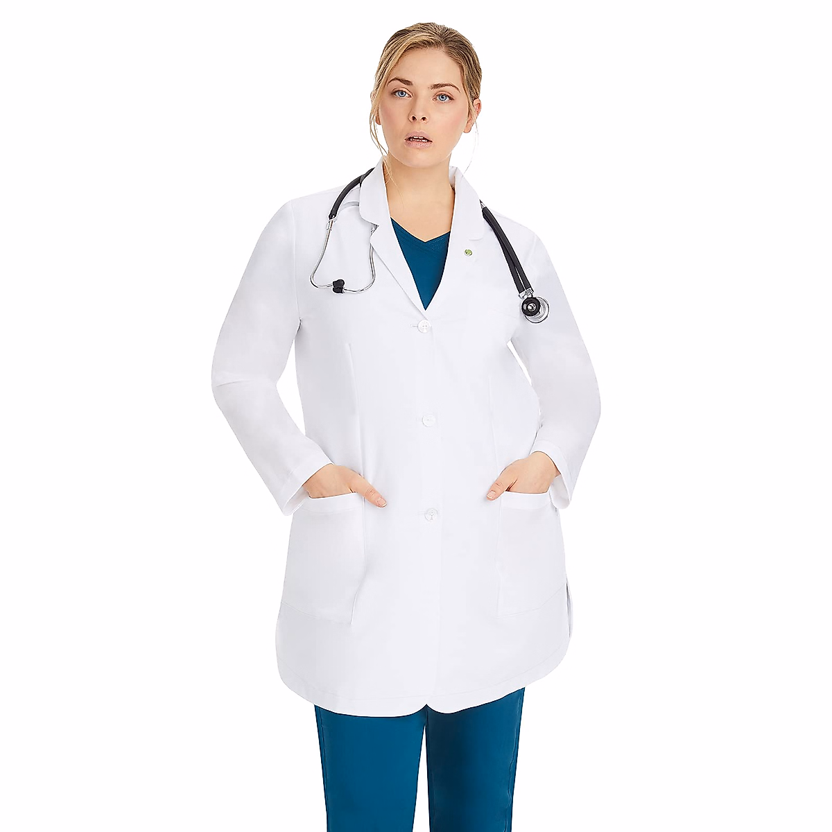 Healing Hands Lab Coat Women 4 Pocket Mid Length 5101 Fiona Womens Lab Coat The White Coat Modernist Collection White S