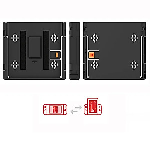KKOZESST Portrait Mode Flip Grip Handheld Accessory for Nintendo Switch Vertical Mode Orientation Works with OLED Joy-con Grips Stand