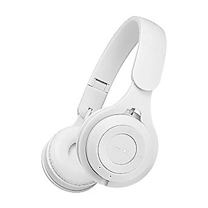 Heave M6 Wireless Foldable Headset Macarons Heavy Bass Bluetooth Gaming Headphone,Wireless Over Ear Headset for Home Office,150 Hours Long Standby Time White