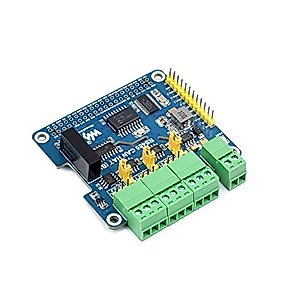 2-Channel RS485 and 1-Channel CAN Expansion Board Isolated RS485 CAN HAT (B) for Raspberry Pi 4B/3B+/3B/2B/B+/A+/Zero W/Zero WH,Multiple Protection Circuits,SPI Communication