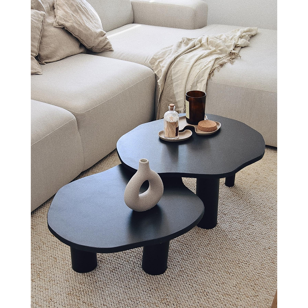 Dimcol Black Contact Paper 15.7"x118" Peel and Stick Wallpaper, Matte Black Wallpaper Self-Adhesive and Removable Decorative Contact Paper for Cabinets,Countertops,Shelve Wall Paper