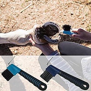 Weilan 2PCS Horse Hoof Pick Brush with Deluxe Soft GripTouch Rubber Handle,Partrade Hoofpick,Random Colors