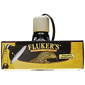 Fluker's Repta-Clamp Lamp with Switch for Reptiles Black, 5.5-Inches