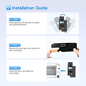 LxTek Compatible Toner Cartridge Replacement for Dell E525W E525DW E525 525 to use with E525W Color Laser Printer (1 Black, High Yield)