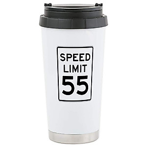 CafePress Speed Limit 55 Sign Travel Mug Stainless Steel Travel Mug, Insulated 20 oz. Coffee Tumbler