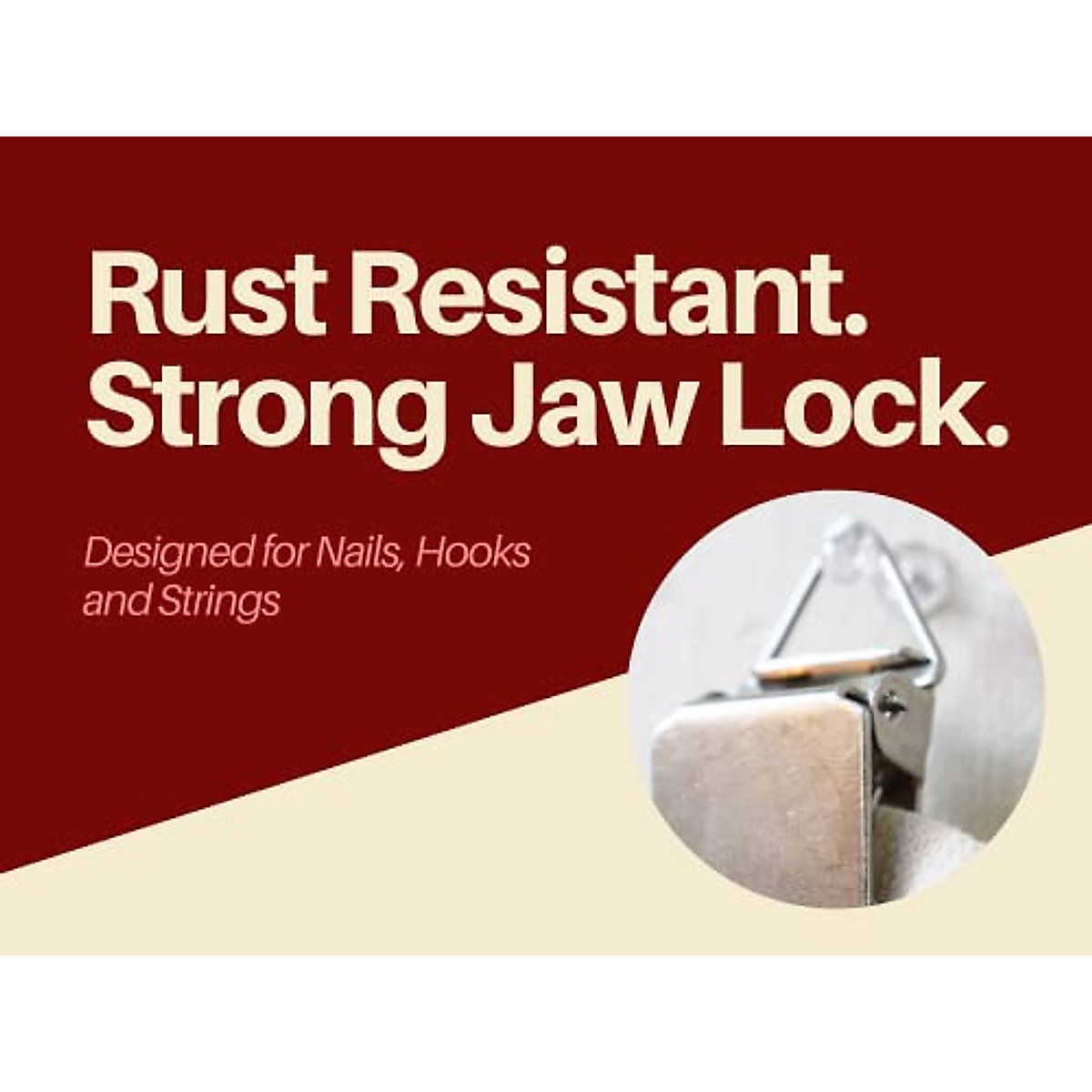 Hanging Clips Pack of 10 Triangle Back Medium Power for Tapestry Small Rugs,Towel, Shawl and Paintings by Wise Linkers …