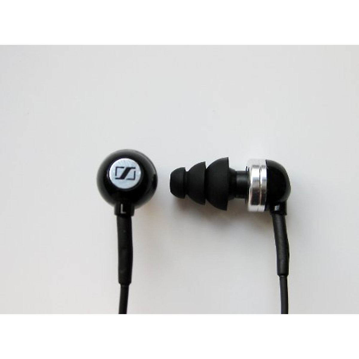 6pcs Small (S) Black Soft Triple Flange Replacement Eartips Earbuds Set Compatible with Sennheiser IE Series, CX Series, CXC Series, CXL Series, OCX Series, and MM Series in Ear Earphone Headsets