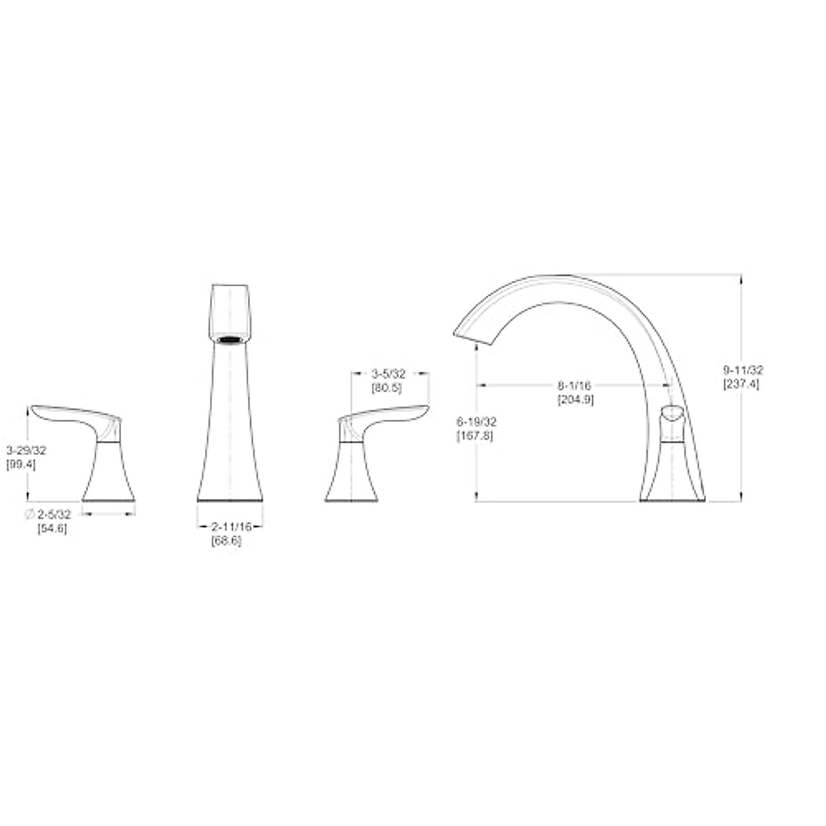 Pfister Weller Roman Tub Trim, Valve Not Included, 2-Handle, 3-Hole Install, Brushed Nickel Finish, RT65WRK