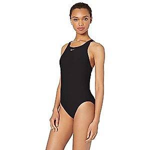 Nike Swim Women's Fast Back One Piece Swimsuit, Black, 40
