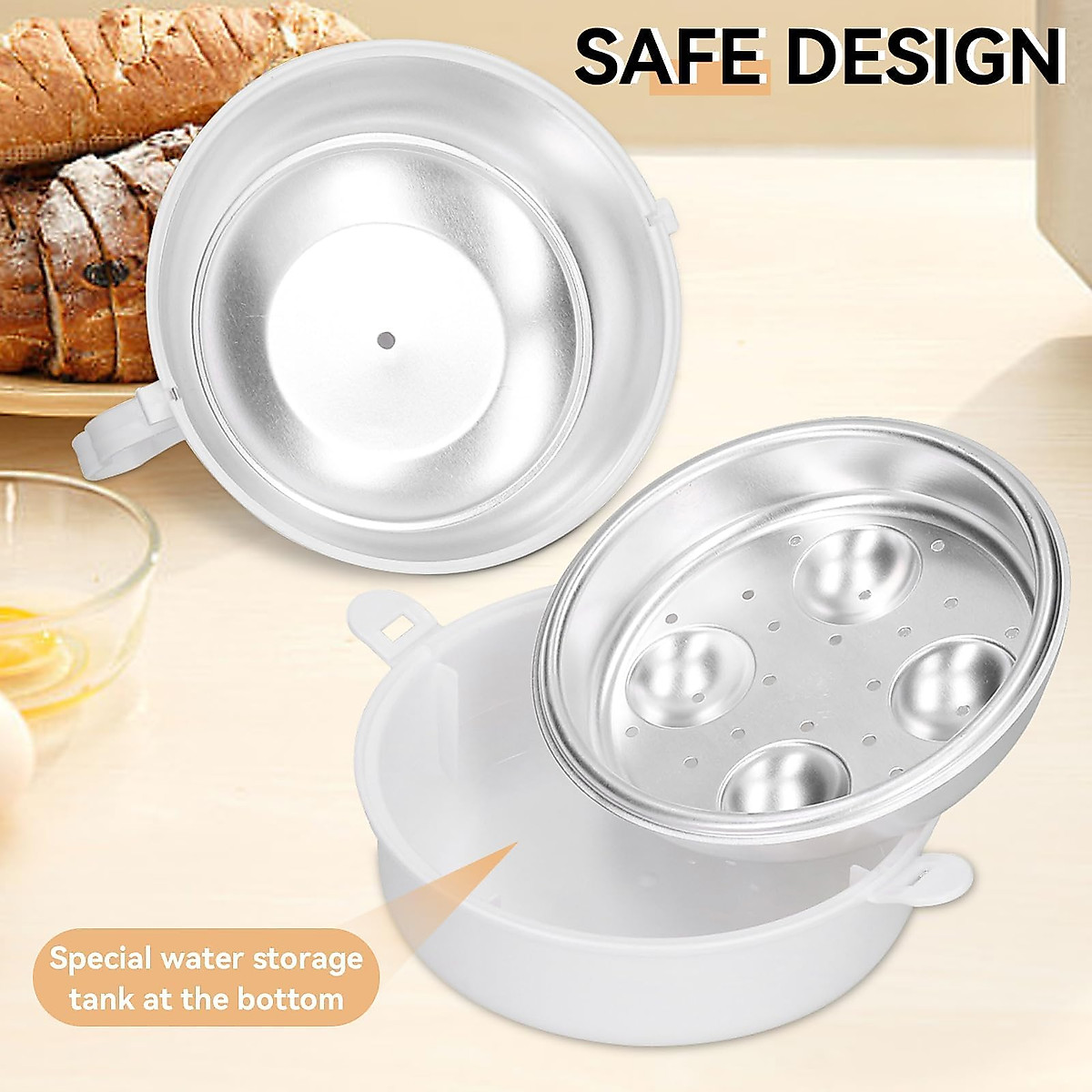 Egg Cooker, Microwave Hardboiled Egg Maker 4 Egg Egg Boiler Steamer Chicken Shape Egg Poacher Egg Poacher Egg Cooker Microwave